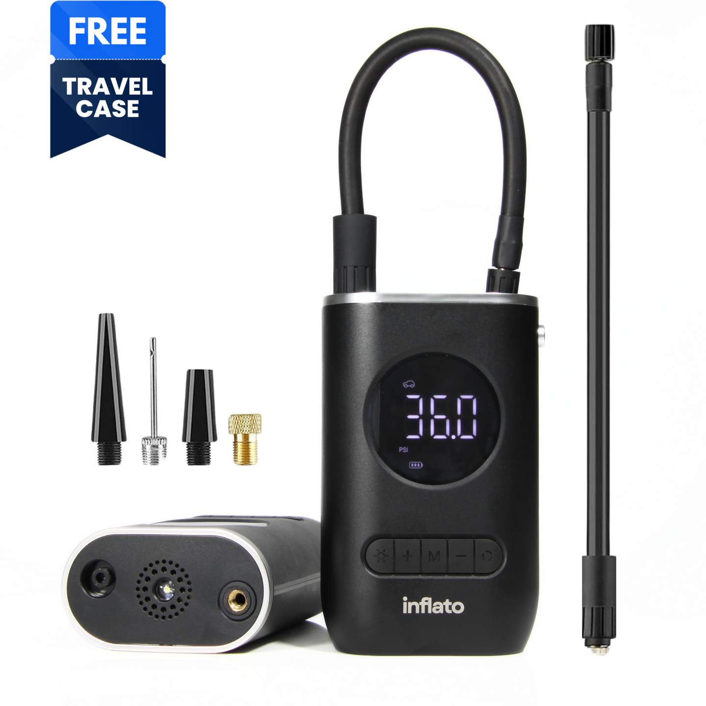 Inflato™ | Portable Car Air Pump with Free Travel Case